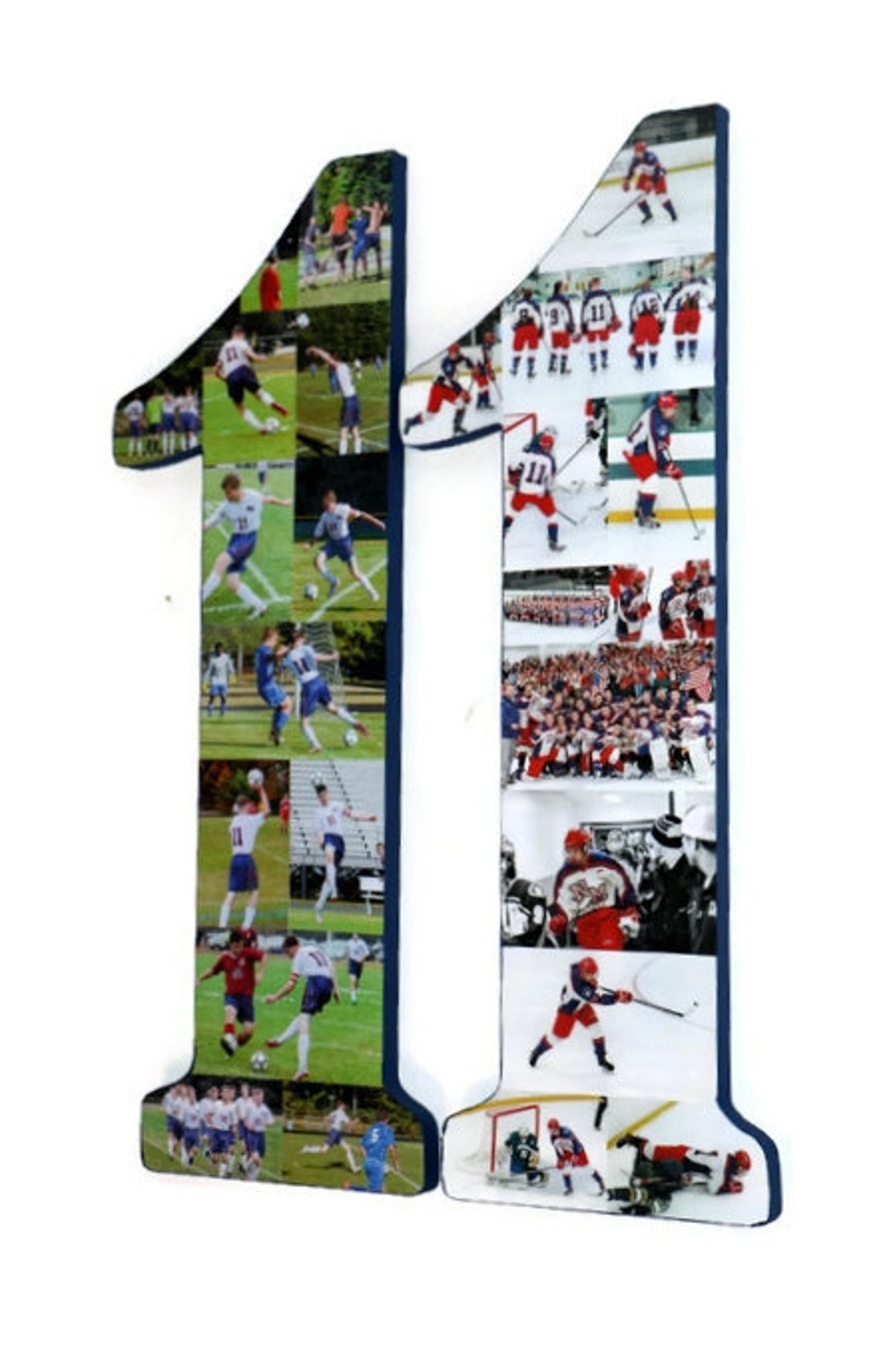Number 11 18" Double Digit Jersey Number Photo Collage Huge Birthday ...