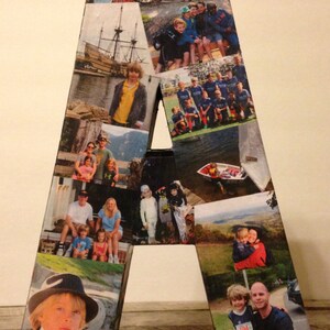 Letter Photo Collage | Picture Collage | Personalized Monogram 12" 3D ...