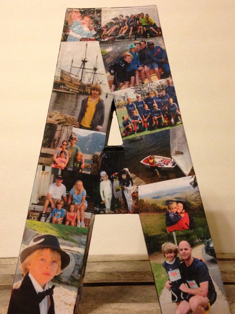 Letter Photo Collage Picture Collage Personalized Monogram - Etsy