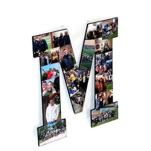 Photo Collage Letter M | Photo Collage Frame | Photo Collage Gift ...