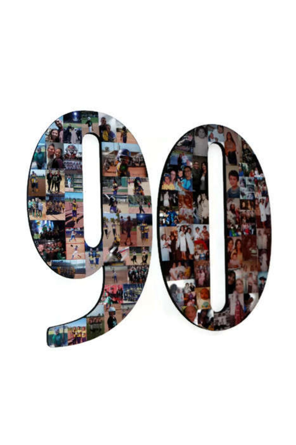 Number 90 90th Birthday 90th Anniversary Number Photo Collage - Etsy