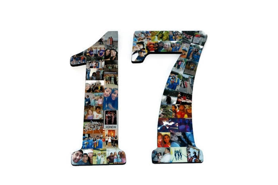 Number 17 | Photo Collage Number of Jersey Number | 17th Birthday ...