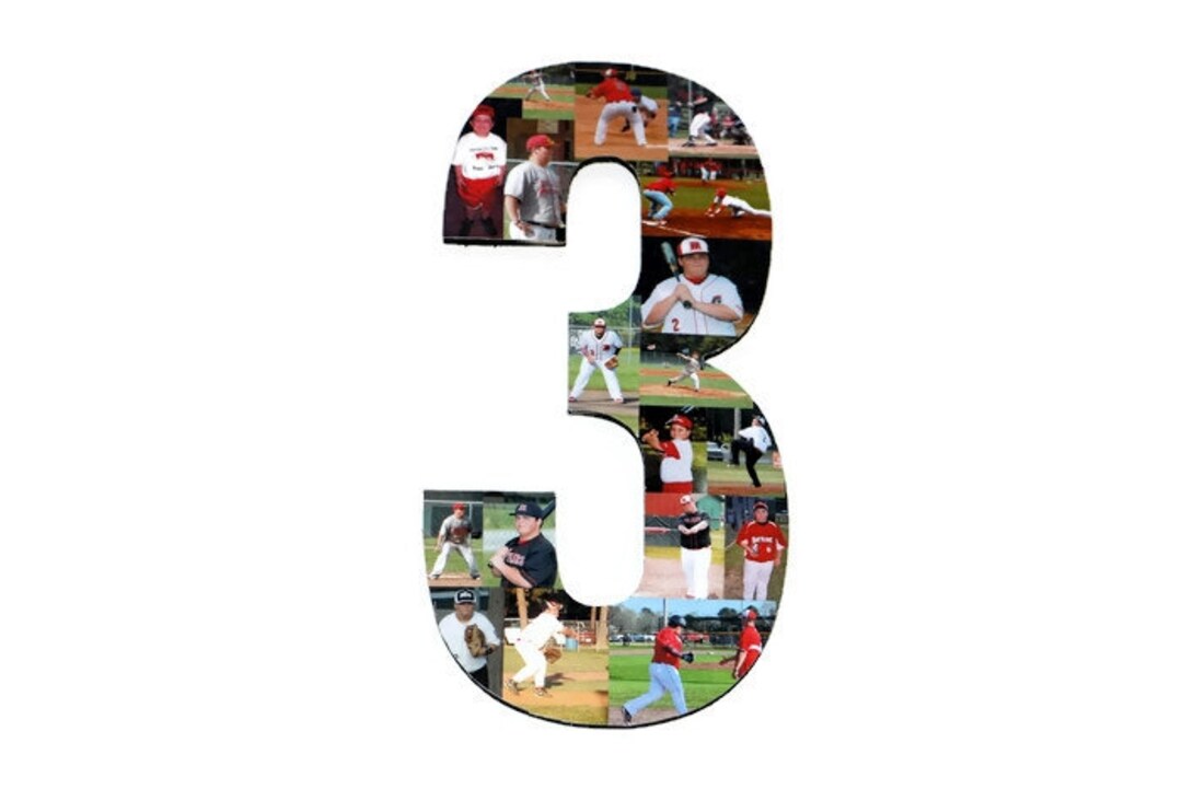 Graduation Photo Number Collage Jersey Number Picture Frame Children's ...