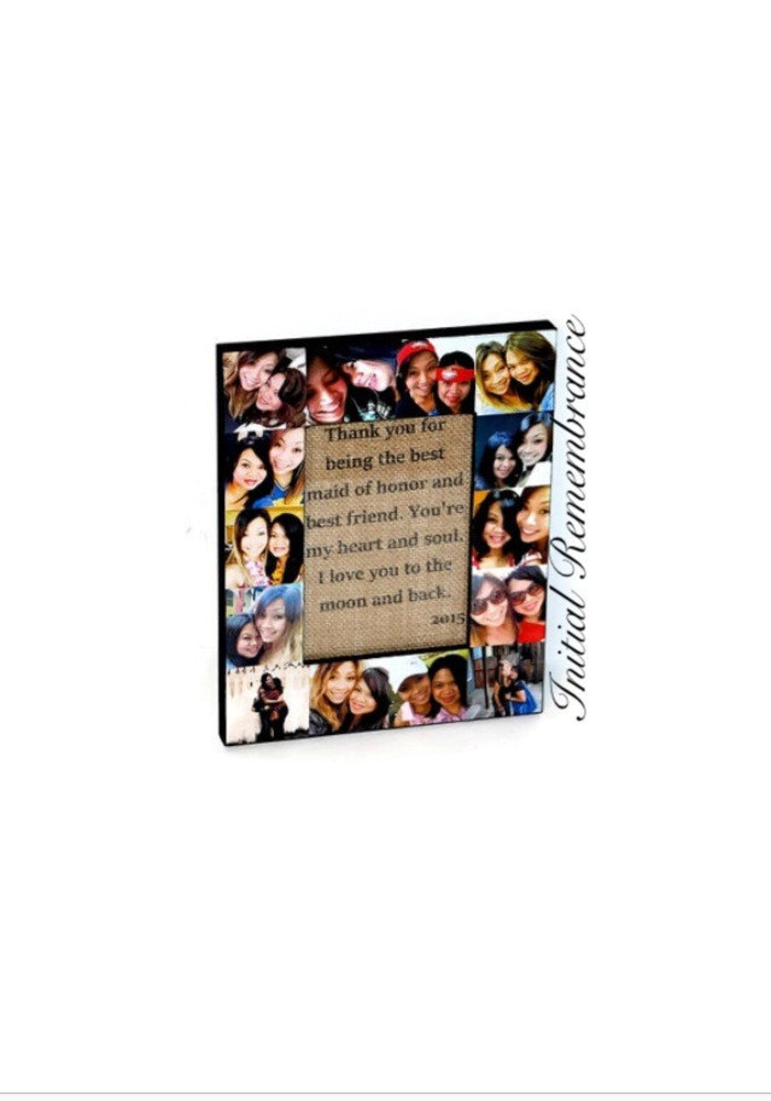 Personalized Message Photo Collage Frame, Custom Quote, Unique Maid of ...