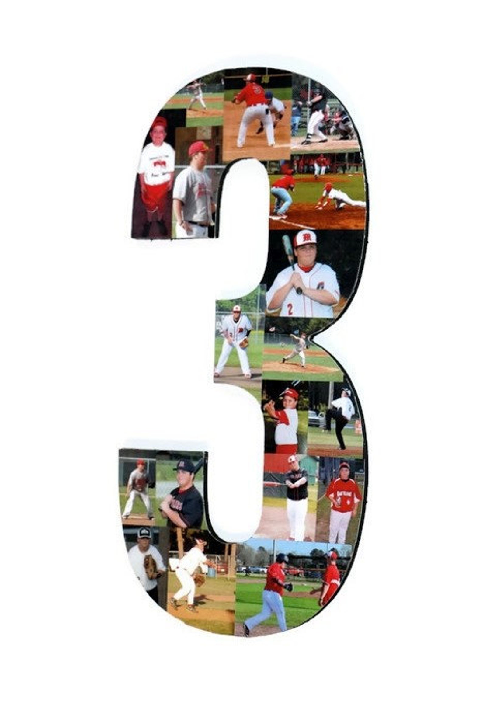 Graduation Photo Number Collage Jersey Number Picture Frame Children's ...