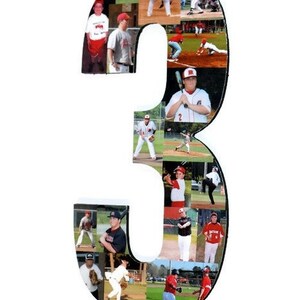 Graduation Photo Number Collage Jersey Number Picture Frame Children's ...