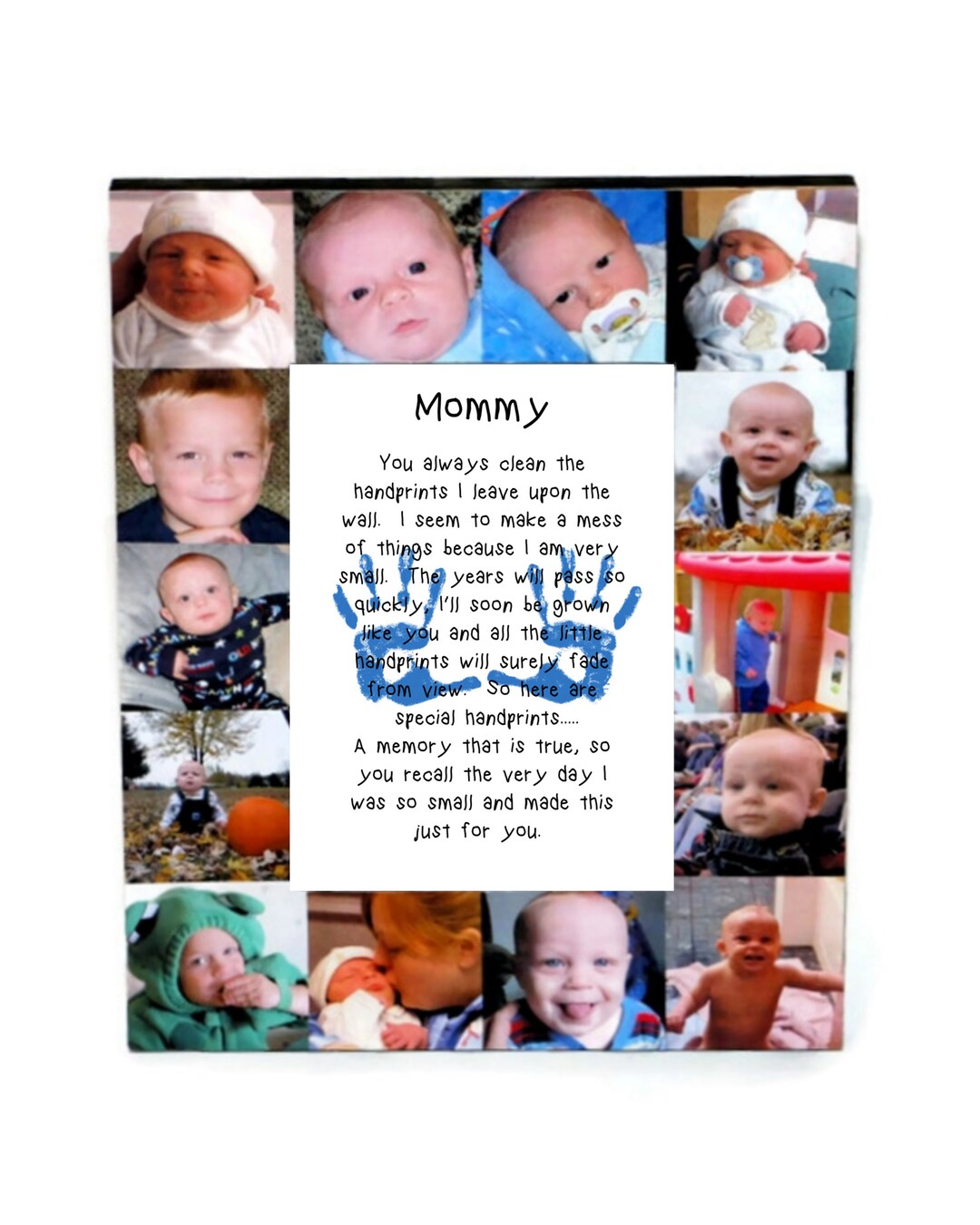 Mommy's 1st Mother's Day Poem Frame With Personalized Photos, Hand ...