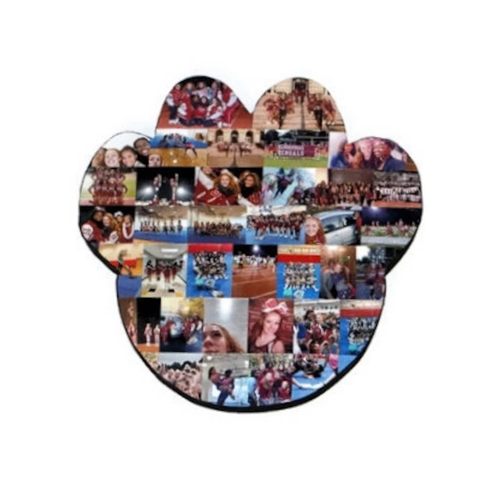 Paw Print Photo Collage Paw Print Wood Cut Out School - Etsy