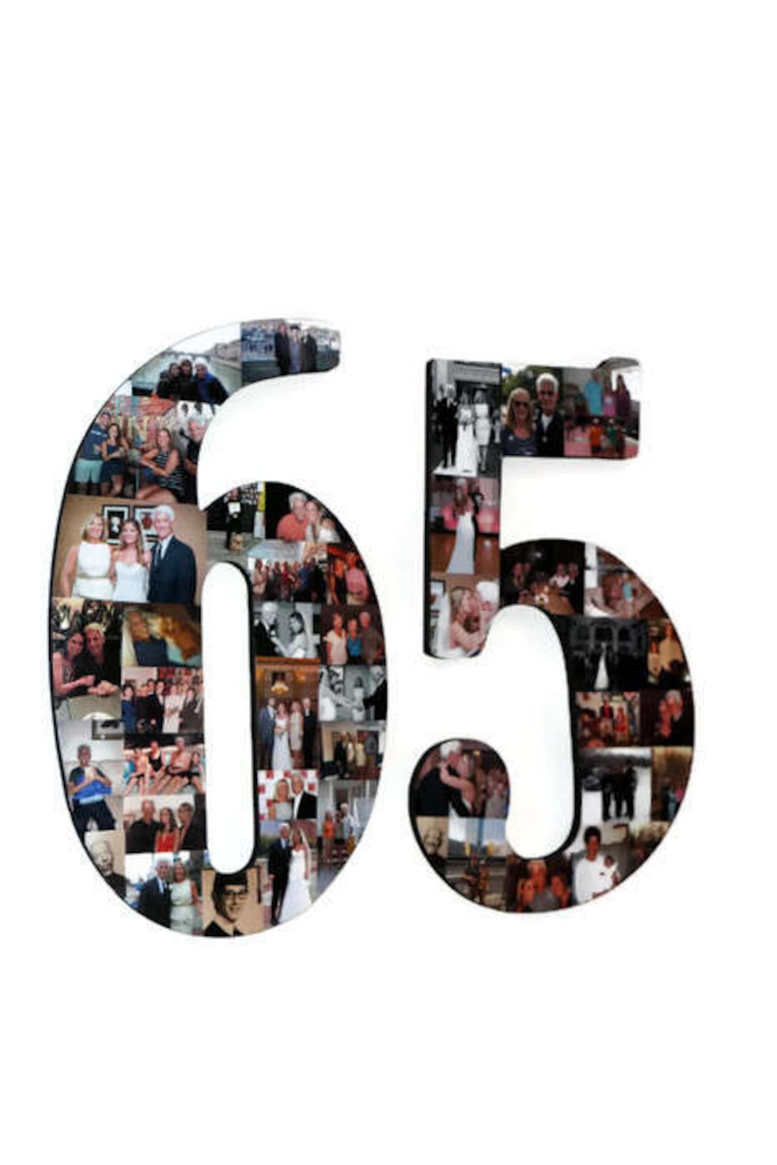 Number 65 65th Birthday 65th Anniversary Number Photo Collage - Etsy