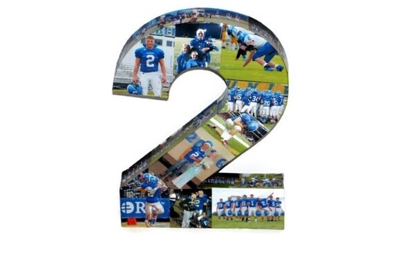 2 Year Anniversary 2nd Birthday Photo Number Collage Number 2 | Etsy