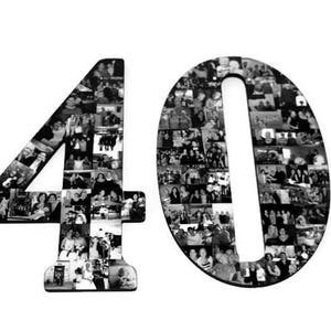 Number 40 40th Birthday 40th Anniversary Number Photo Collage 18 ...
