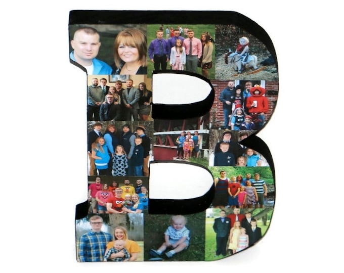 Letter Photo Collage, Free Standing Letter, 3D Letter, Picture Collage ...