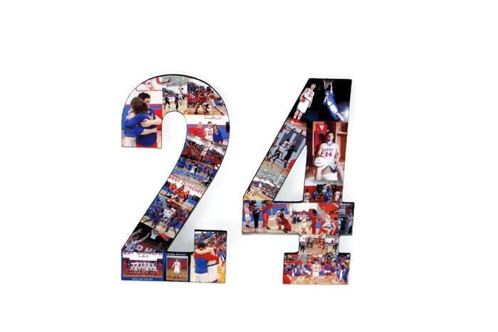 Number 24 Photo Number Collage Picture Frame College Sport - Etsy