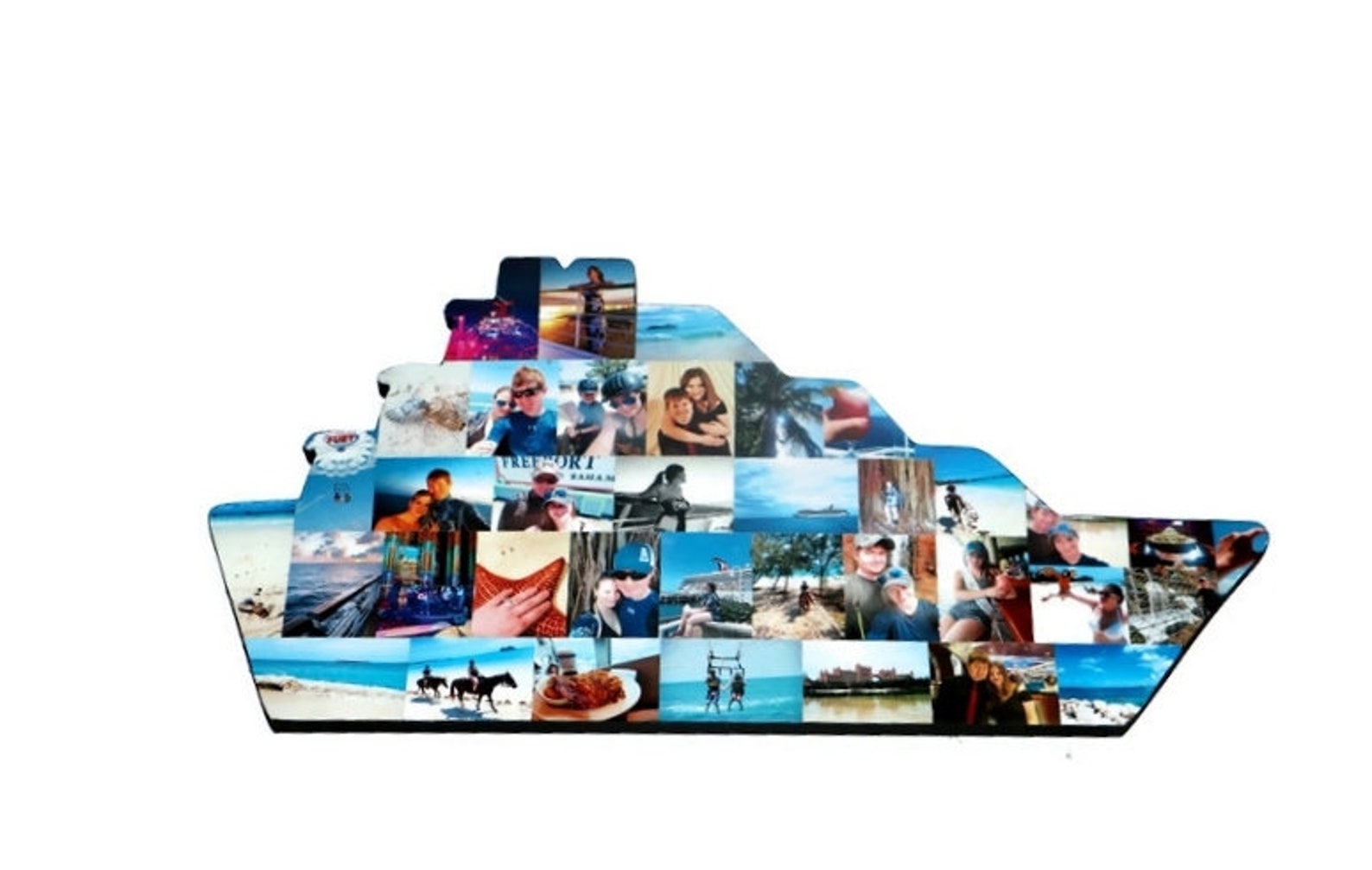 CRUISE SHIP Collage Wood Cut Out With Photos, Cruise Ship Vacation ...