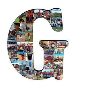 PHOTO LETTER COLLAGE | Letter With Photos | Initial Collage | Photo ...