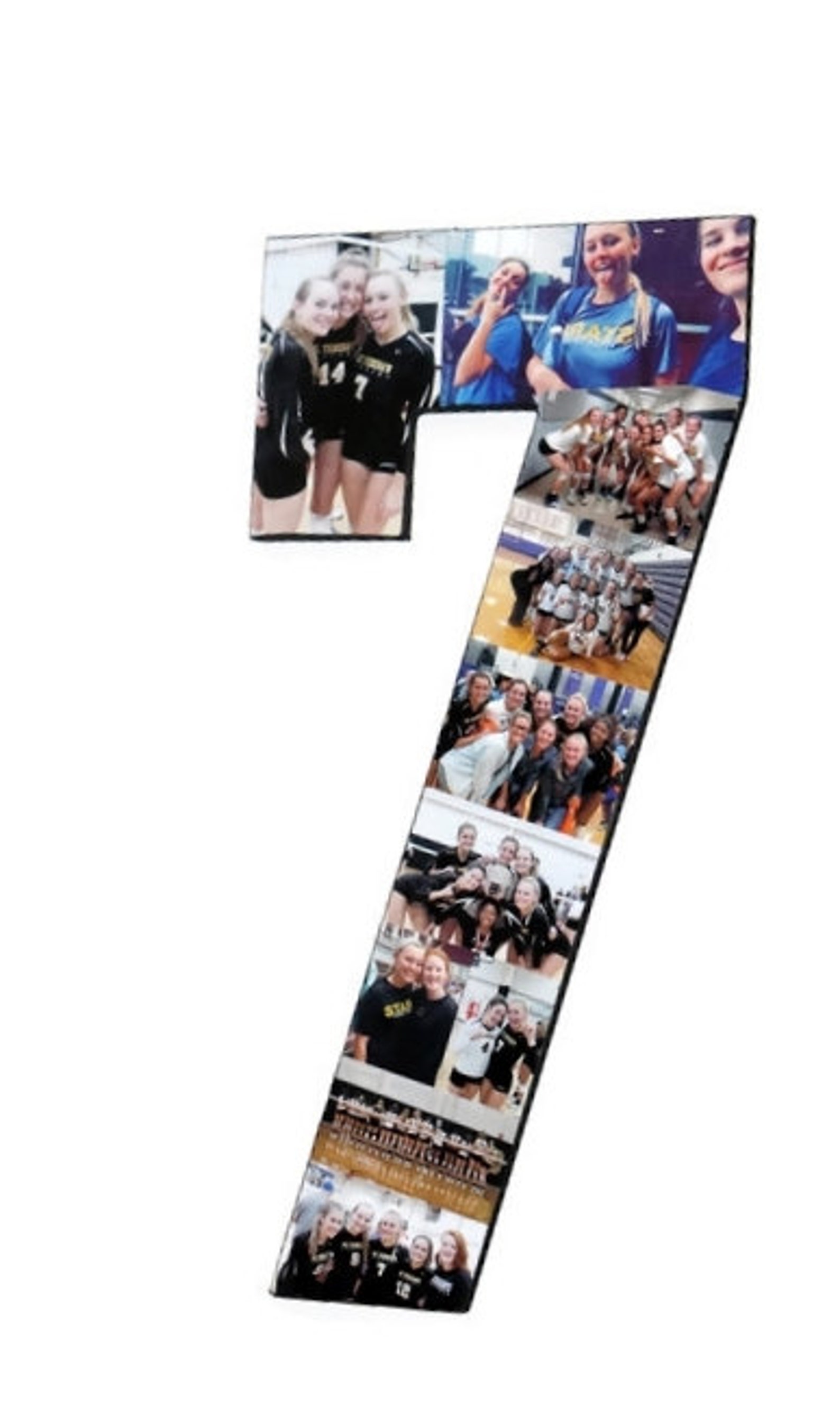 Number 7 Photo Number Collage Picture Frame College Sport 7th Wedding ...