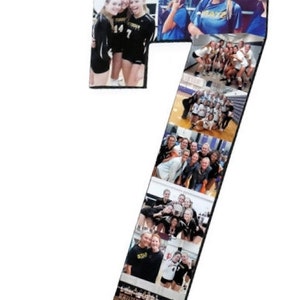 Number 7 Photo Number Collage Picture Frame College Sport 7th Wedding ...