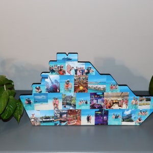 CRUISE SHIP Collage Wood Cut Out With Photos, Cruise Ship Vacation ...