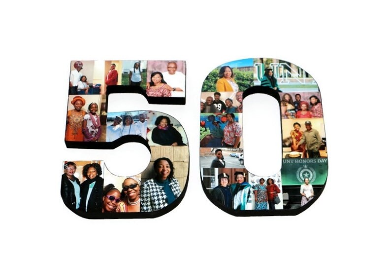 DIGITAL FILE Photo Collage Art 4 Digit Multiple Photo Sign Number 1991 ...