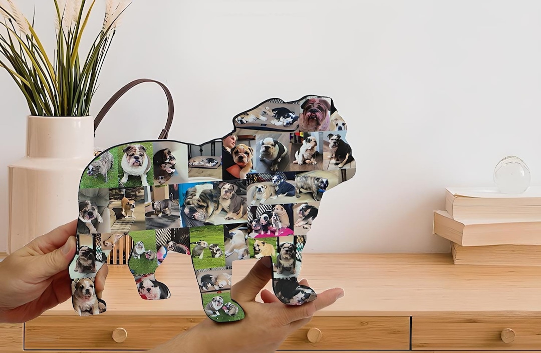 English Bulldog Photo Collage, English Bulldog Art, Loss of Bulldog, in ...