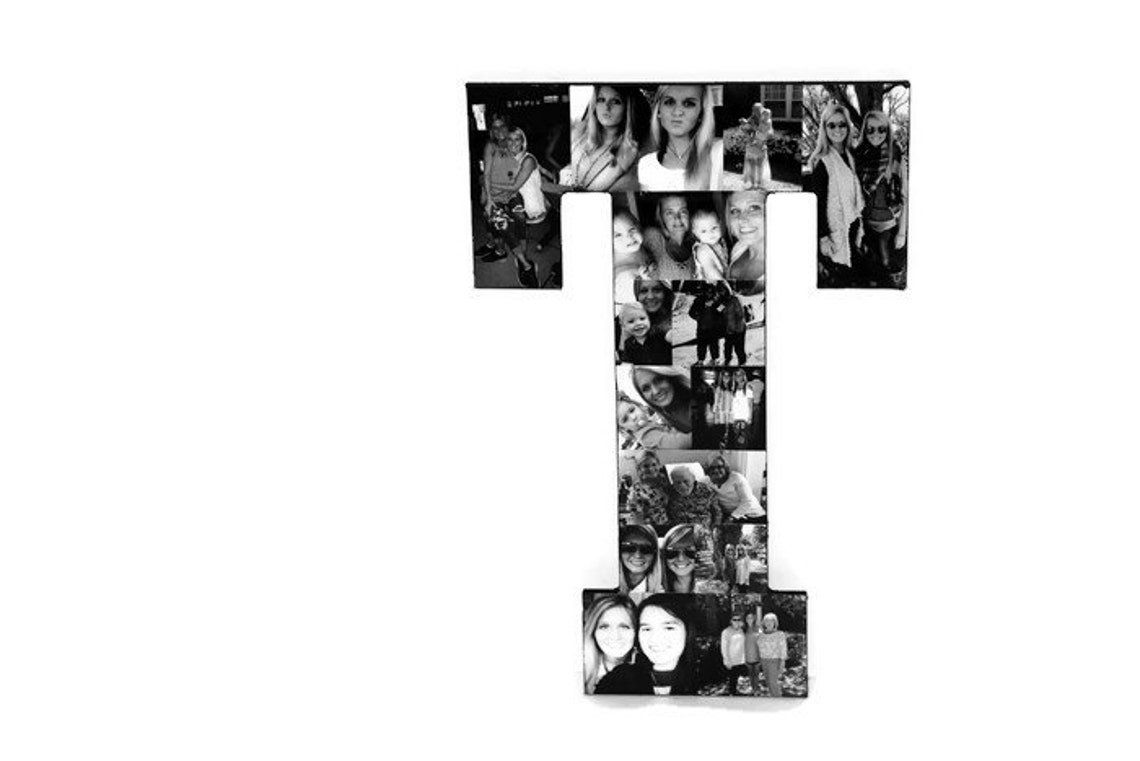 Photo Collage Letter Wood Large Letter | Etsy