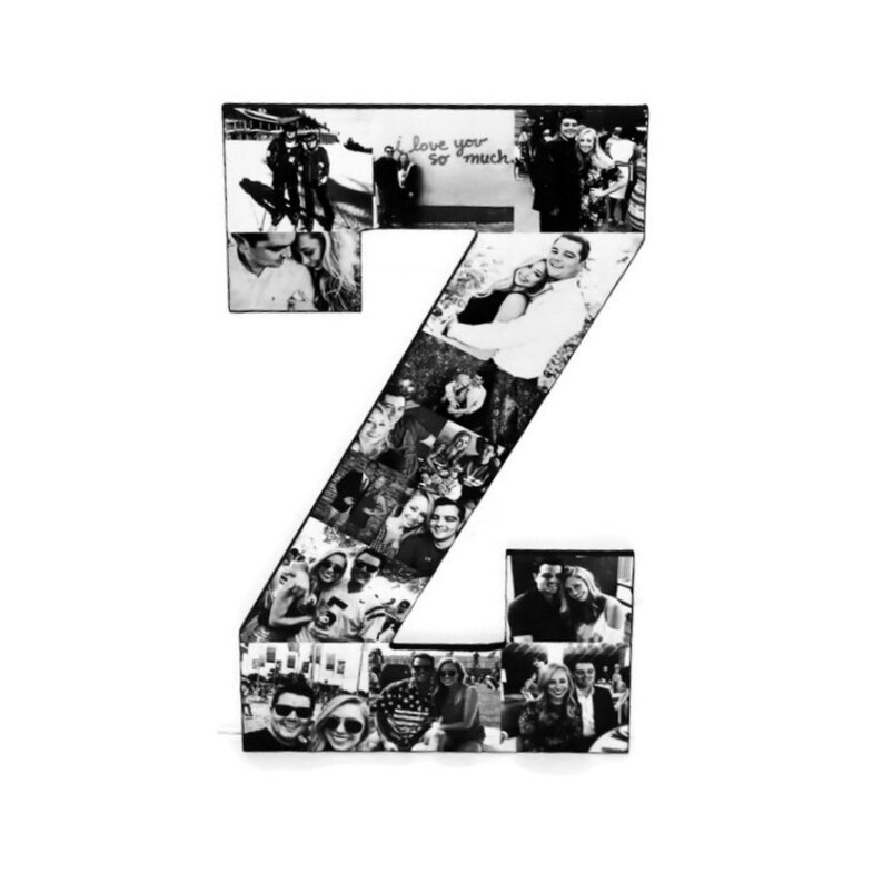 Photo Collage Letter M Photo Collage frame Photo Collage | Etsy