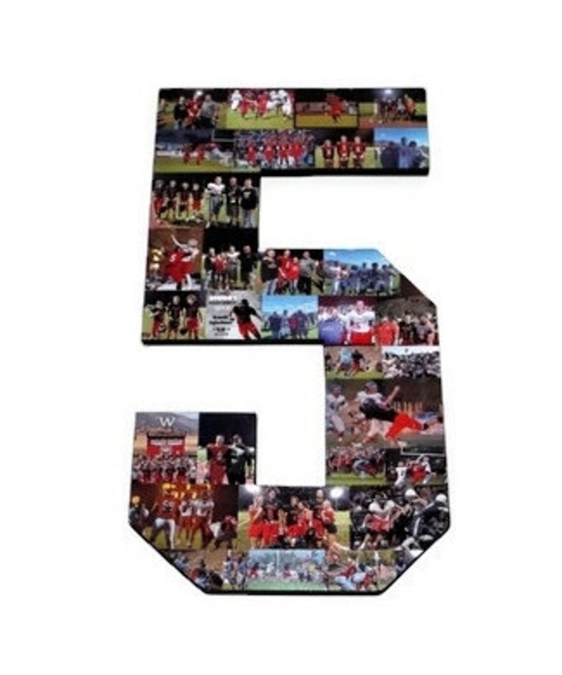 Block Jersey Number With Photos Number 5 Five Collage 5th | Etsy
