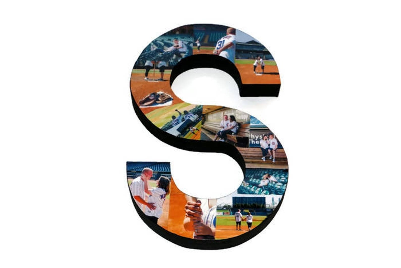 Letter Collage S With Photos Wedding Gift for Couple Last Name | Etsy