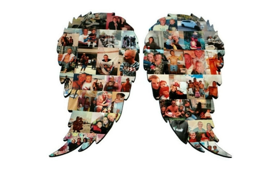 Angel Wings, Angel Wing Photo Collage, Angel Wing Wall Decor, Angel ...