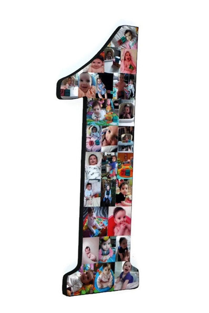 Number One 1 Baby's 1st First Birthday With Photos Number Collage One ...