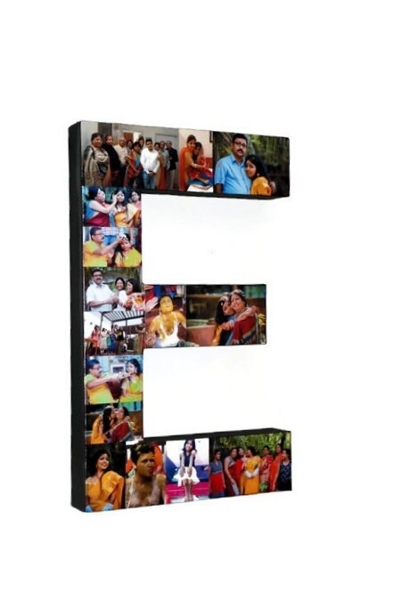 Letter S Collage with photos Wedding Gift for Couple Last Name | Etsy