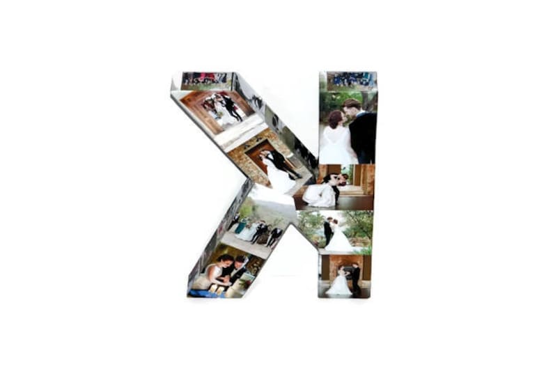3D Letter Photo Collage Wedding Centerpiece Wedding Photo | Etsy