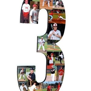 Graduation Photo Number Collage Jersey Number Picture Frame Children's ...