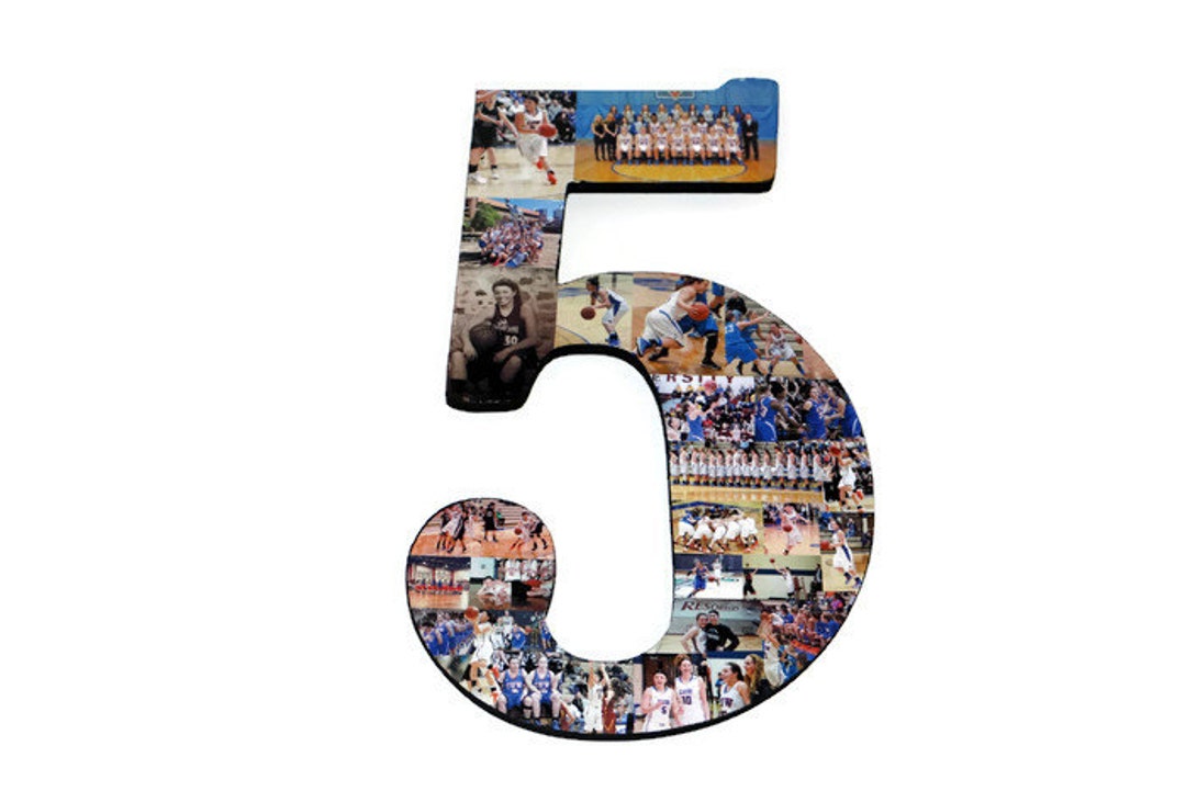 Number 5 Five With Photos Number Collage 5th Wedding Anniversary 18 ...