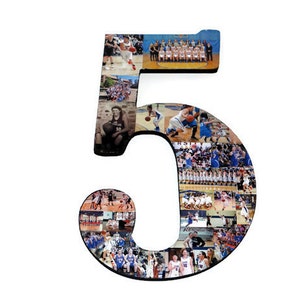 Number 5 Five With Photos Number Collage 5th Wedding Anniversary 18 ...