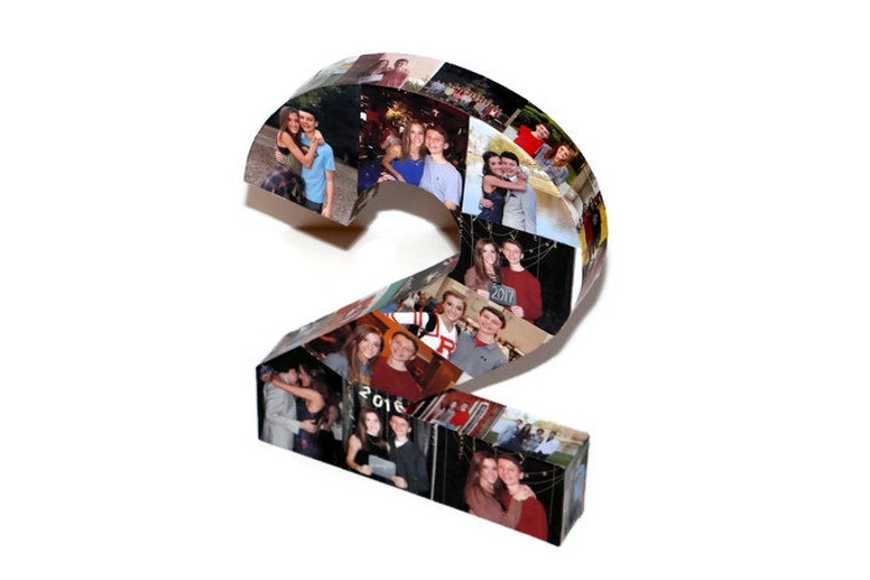 2 Year Anniversary 2nd Birthday Photo Number Collage Number 2 | Etsy