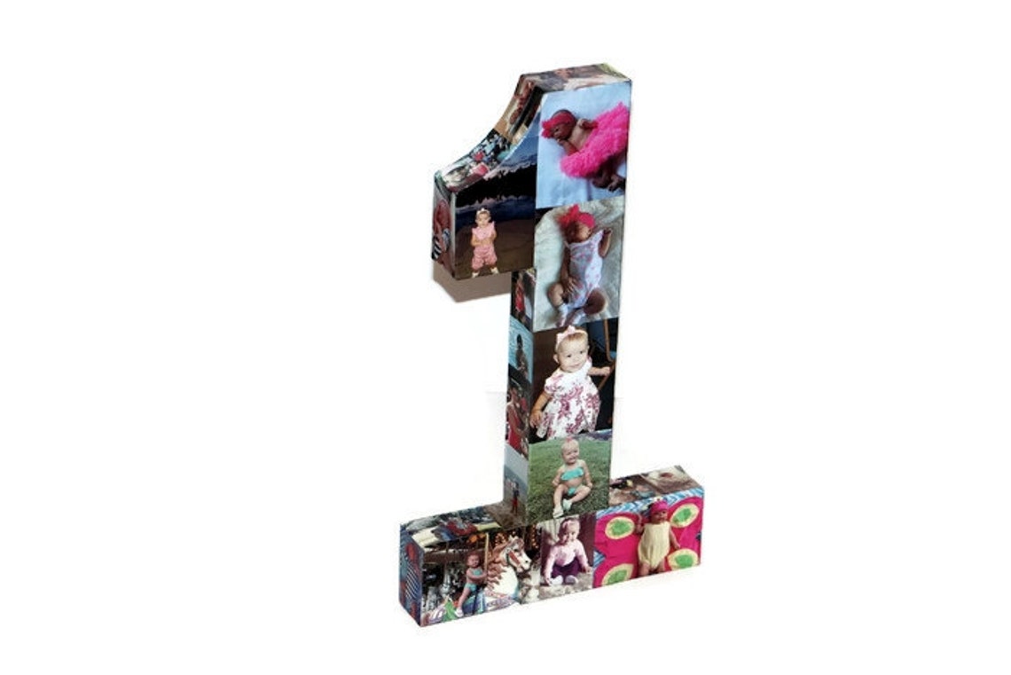 Baby's First Birthday Number 1 One 1st Wedding Anniversary Paper Gift ...