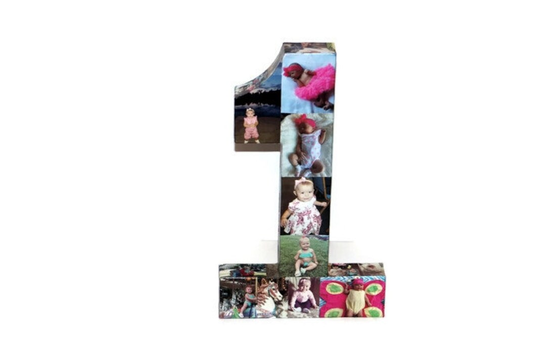 Baby's First Birthday Number 1 One 1st Wedding Anniversary Paper Gift ...