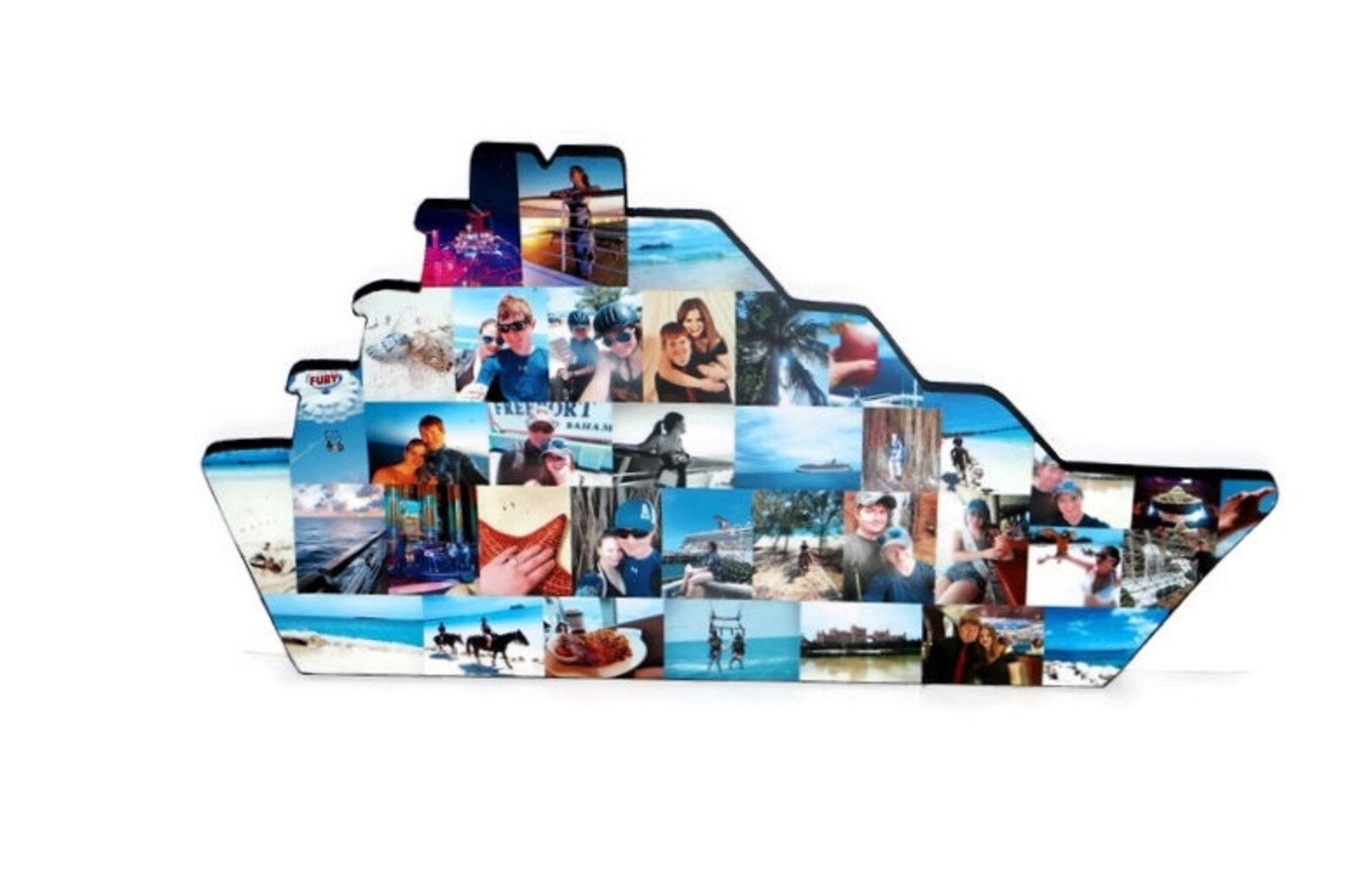 CRUISE SHIP Collage Wood Cut Out With Photos, Cruise Ship Vacation ...
