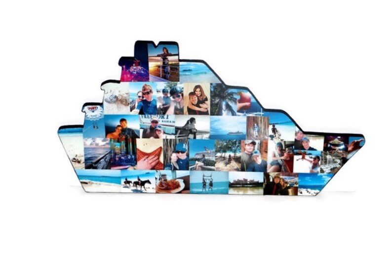 CRUISE SHIP Collage Wood Cut Out With Photos, Cruise Ship Vacation ...