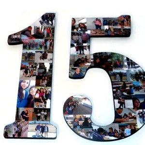 15 15th Quinceanera Birthday Number Photo Collage Fifteenth Anniversary ...
