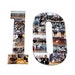 Number Photo Number Collage Picture Frame College Sport 10th Wedding ...