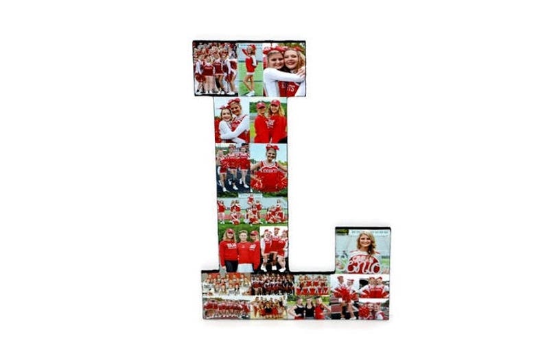 Senior Night Gift Cheerleader Gift Photo Collage Letter - Etsy