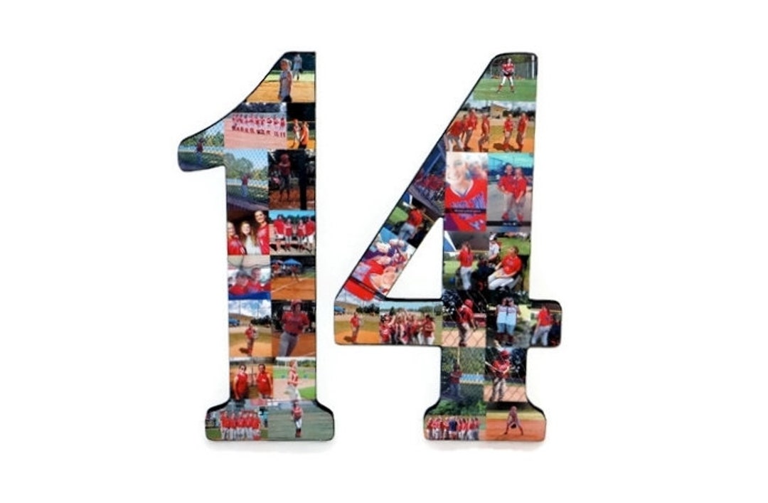 14 Senior Night Number Photo Collage Huge 18" Two Digit Letter Collage ...