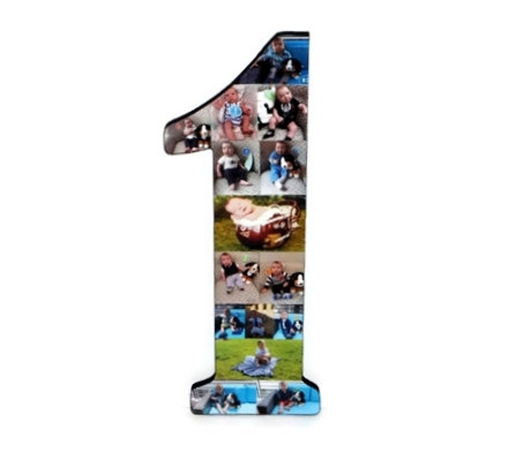 Number 1 One With Photos Number Collage Baby's First Birthday One Year ...