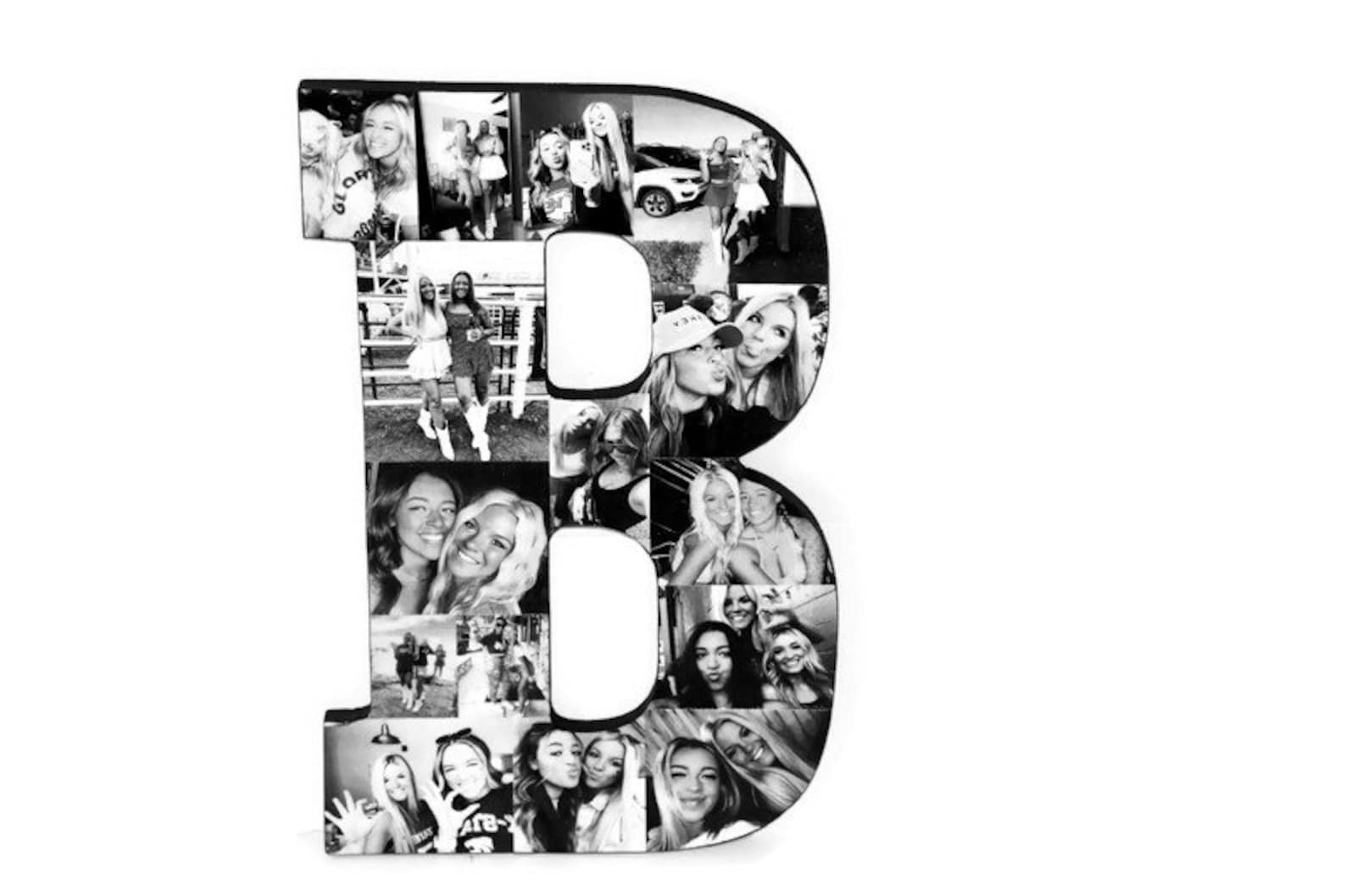 Photo Collage Letter M | Photo Collage Frame | Photo Collage Gift ...