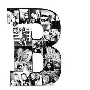 Photo Collage Letter M | Photo Collage Frame | Photo Collage Gift ...