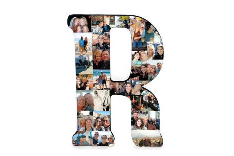 PHOTO LETTER COLLAGE | Letter With Photos | Initial Collage | Photo ...