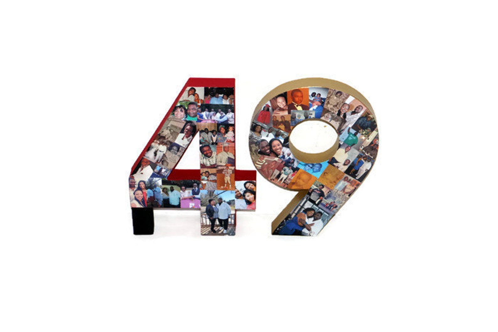 Number 49 3D Jersey Number Photo Collage Two Digit Birthday - Etsy