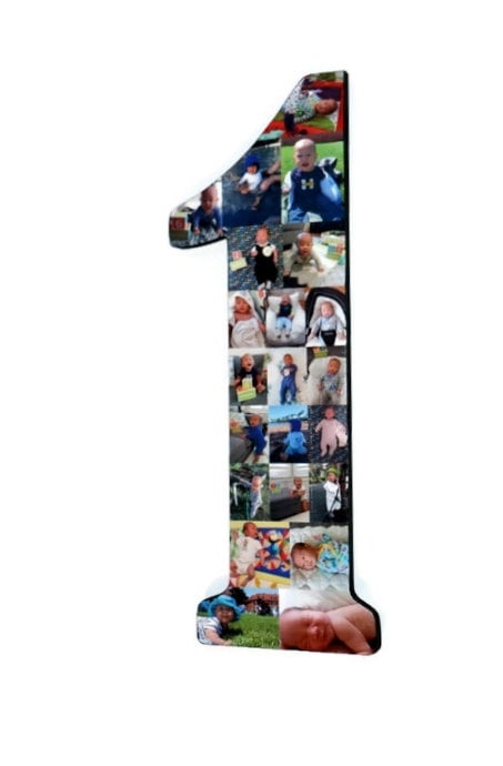 Baby's First Birthday Number 1 One With Photos Number | Etsy